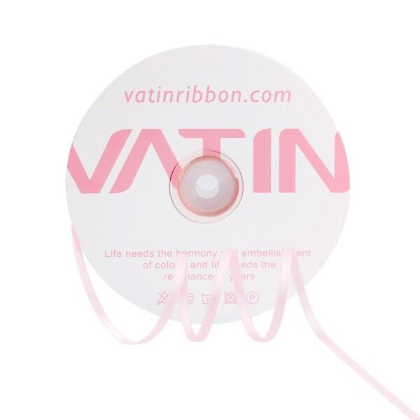 VATIN ヴァティン ポリエステル サテンリボン 3.2mm（1/8インチ）x 連続91.4m（100ヤード）両面 パールピンク リボン 結婚式の招待状 ギフト包装 クリスマスオーナメント タグ装飾用商品コード：55080905602型番...
