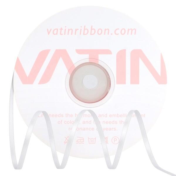 VATIN ヴァティン ポリエステル サテンリボン 3.2mm（1/8インチ）x 連続91.4m（100ヤード）両面 シルバー リボン 結婚式の招待状 ギフト包装 クリスマスオーナメント タグ装飾用商品コード：55080905623型番：3...
