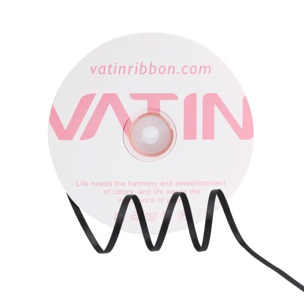 VATIN ヴァティン ポリエステル サテンリボン 3.2mm（1/8インチ）x 連続91.4m（100ヤード）両面 ブラック リボン 結婚式の招待状 ギフト包装 クリスマスオーナメント タグ装飾用商品コード：55080905626型番：3...