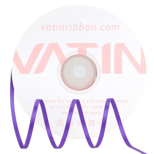 VATIN ヴァティン ポリエステル サテンリボン 3.2mm（1/8インチ）x 連続91.4m（100ヤード）両面 パープル リボン 結婚式の招待状 ギフト包装 クリスマスオーナメント タグ装飾用商品コード：55080905627型番：3...