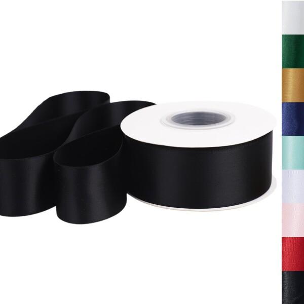 ATAK リボン ラッピング幅5cm × 全長22m サテンリボン 手芸 幅広 (ブラック)商品コード：55080905880型番：サテンリボンサイズ：幅5cm × 全長22mカラー：ブラック 030#【プレゼントを格上げする】「ラッピング...