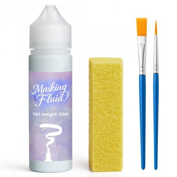 1DFAUL 60ml 水彩画用マスキング液 アート水彩マスキング液 正確なホワイトスペース 簡単に剥がせる 水性ラテックス アーティストや初心者向け DIY キャンバス保護 (ブルー)商品コード：55080907397型番：Waterco...