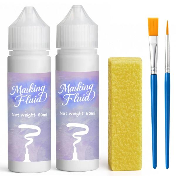 120ml 水彩画用マスキング液、アート水彩マスキング液、正確なホワイトスペース、簡単に剥がせる、水性ラテックス、アーティスト、初心者、DIYキャンバス保護（ホワイト）商品コード：55080907409型番：Watercolor-Maski...