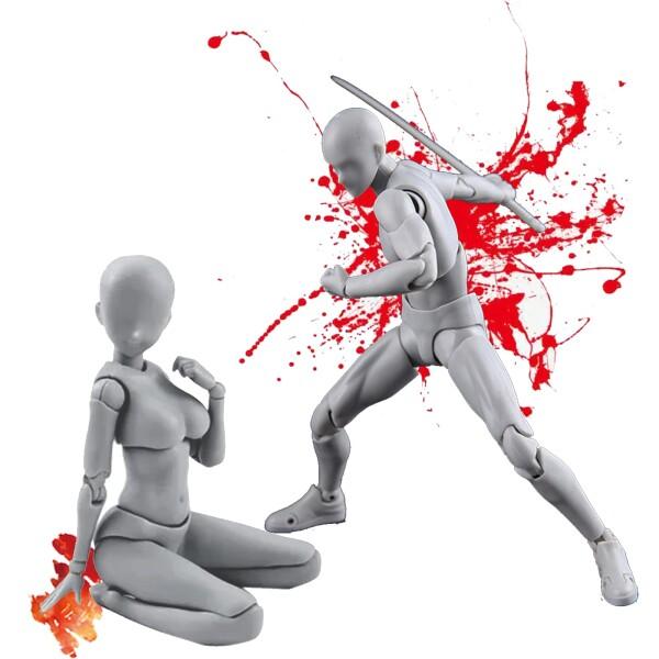 Gnallang デッサン人形 （男性女性モデル） 関節可動 スタンド付き ジェスチャー変更可能 モデル人形 漫画モデル 筋肉体型 合計2点セット商品コード：55080907994型番：w2カラー：男性+女性?【プレミアム版】本セットは男性...