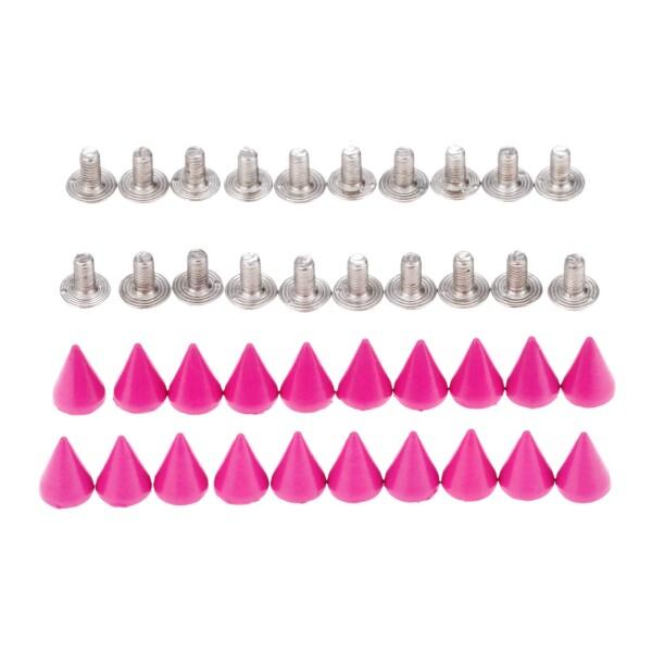 Yetaha スタッズ パーツ 20個セット 鋲 スパイク 円錐形 リベット ネジ式 パンク風 DIY 服アクセサリー ベルト 靴のリメイクに ローズレッド（7*10mm）商品コード：55080908680型番：SZ070030121594...