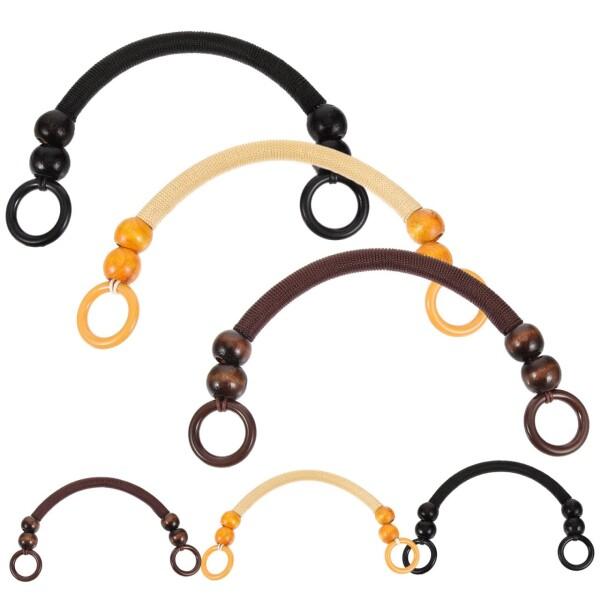 Housoutil 木製ビーズバッグハンドル 6個セット 14.57インチ 長さ 持ち手 交換用 ハンドメイドバッグ用 快適グリップ Diy クラフトアクセサリー商品コード：55080909370型番：VA145YLAH16CUC55BSN...