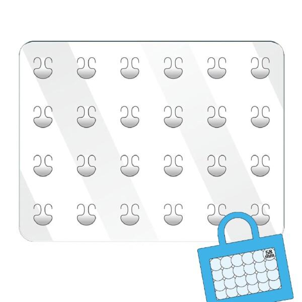 バッジ収納ディスプレイボード 24 個入り バッジ 痛バッグシート 痛バ デコレーション 26.8cm×20cm DIY装飾 活グッズ 半透明バッグ展示 PVC 缶バッジ 収納 展示商品コード：55080914221型番：BHN33【24個...