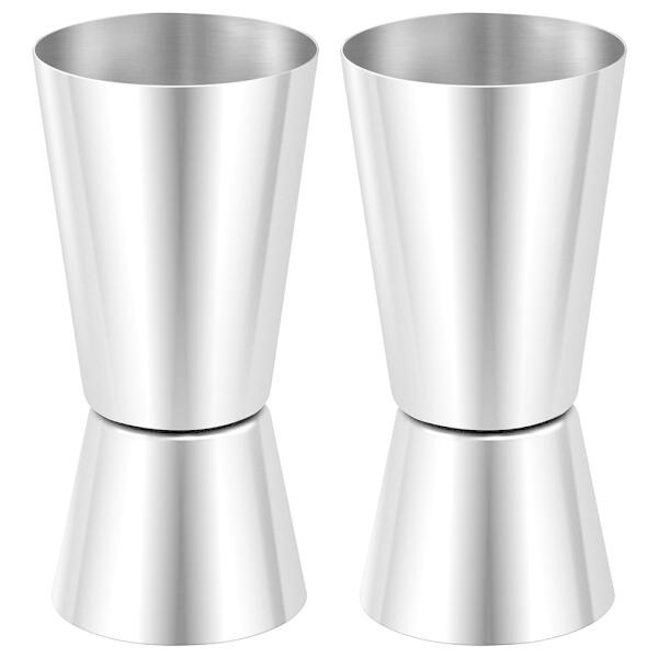 Haskoss スピリットメジャー25Ml / 50Ml、ショットメジャードリンクジンジガークラフトデュアルドリンクパーティーワインドリンクシェーカー用計量カップ商品コード：55080915889型番：500202688カラー：銀正確な測定...