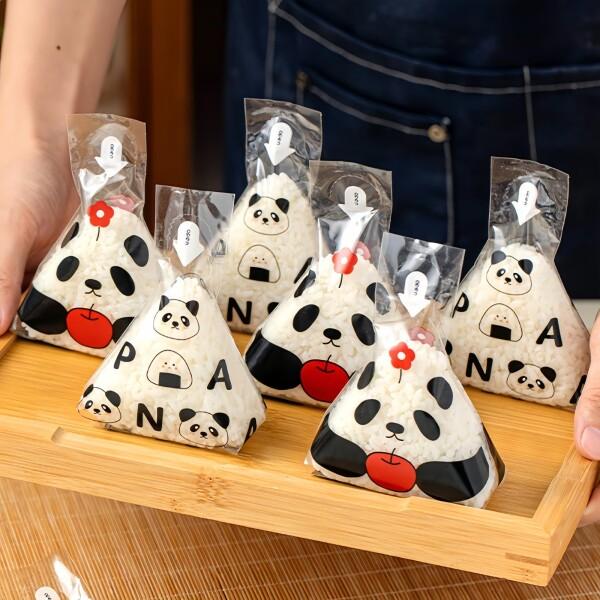 RuiChy おにぎりフィルム おにぎりパック 50個入り おにぎりぽっけ 三角おにぎり袋 OPP袋 電子レンジ対応 かわいい柄 引き裂きやすく 使いやすい お弁当 ピクニック コンビニ 飲食店 家庭用商品コード：55080917236型番...