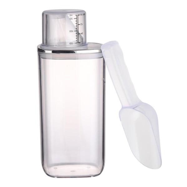 保存容器 キッチン 収納 食材 乾物 お米保存 密閉 防虫 湿気防止 プラスチック 1.3L 猫犬餌 ペットフード 鮮度キープ クリア レクタングル 計量カップ付 スコップ付き商品コード：55080923334型番：プラスチックカラー：透明...