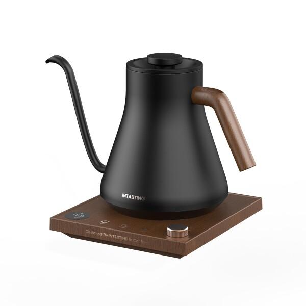 intasting 電気ケトル コーヒー 1°C単位の精密調節 ドリップ コーヒーポット 細口ドリップ LED表示パネル 電気ポット ドリップ ポット 保温機能 空焚き防止 コンパクト0.9L 1200W クリスマス 新年 プレゼント用 (...