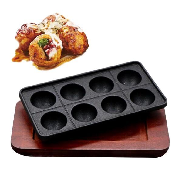 たこ焼き たこ焼き器 カステラボール おやつグルメ まんまるプレート 8穴 手作り ケーキ型 ベーキングツール (style1)商品コード：55080924703型番：Wovzoeカラー：ブラック【切り溝付き、美味しい大玉を簡単に 】:プレ...