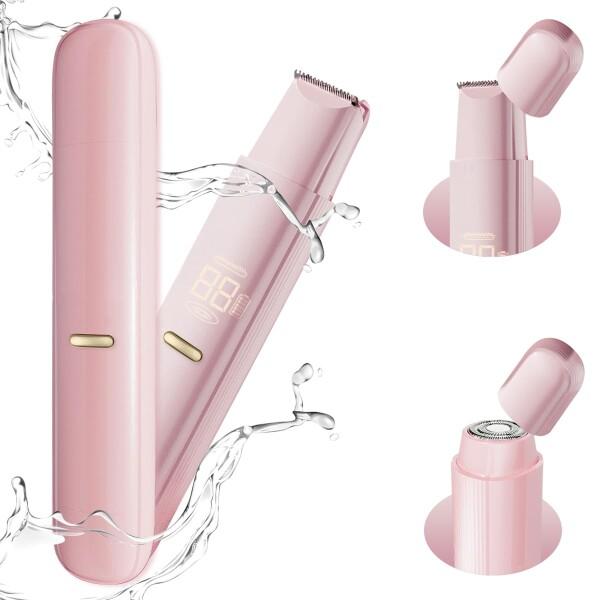 Hudifeni レディースシェーバー 電動シェーバー 女性 専用ボディケア 電気カミソリ 小型 USB充電式 低騒音 多機能 乾湿両用 お風呂剃り 軽量ポータブル 顔・脇・腕・足・産毛・背中・ビキニライン対応 全身使用 無痛 ムダ毛処理 ...