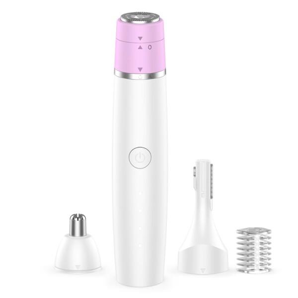aisleek レディースシェーバー 3in1 電動フェイスシェーバー 鼻毛カッター 眉毛シェーバー フェイストリマー 女性用 顔剃り 産毛ケア 耳毛 USB-C充電式 ドライ剃り商品コード：55080925158型番：AI-FHR-05-...