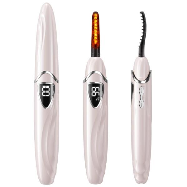 【発売日：2025年11月01日】EYECURL ホットビューラー まつ毛カーラー 、ホットビューラー USB 充電式、正確な温度制御電動まつ毛 ホットビューラー - インテリジェントパワーオフ、天然持続化粧 - Sheer Pink/Si...