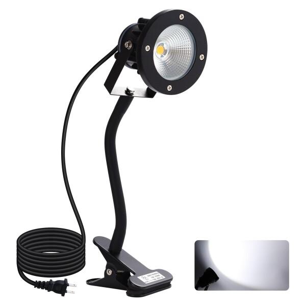 LEDクリップライト フレキシブルアーム 防雨 防水型 電球色 2700K 7W 小型 看板照明 屋外 屋内兼用 led器具 店舗用 防雨 延長コード3m 看板用ライト 作業用 クリップランプ 1個入 (クリップランプ 1個入 昼光色, フ...