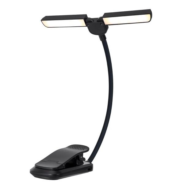 小型クリップライト 充電式 LED 万向ホース 3 ボタン操作 無段階 / 3 段調光 色温度切替 灯頭回転 目に優しい LED ベッドサイド読書灯 持ち運び可能 (2 ボタン・折りたたみ発光面)商品コード：55080926238型番：80...