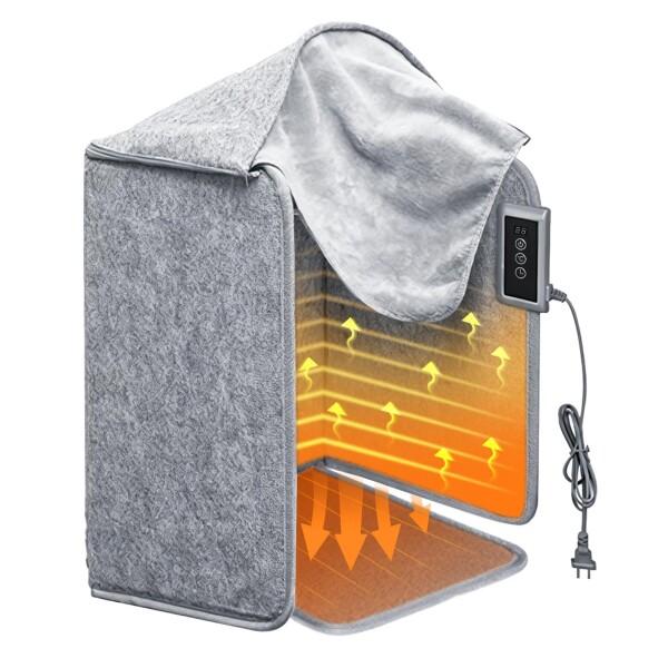 Skypearl パネルヒーター 足元ヒーター 遠赤外線 デスク下ヒーター｜3面／4面発熱モデル｜30秒速暖・5段階温度調節・6段階タイマー｜静音 省エネ PSE認証 折りたたみ式｜オフィス・書斎・リビング用 足冷え対策 暖房器具 (4面タ...