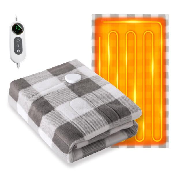 電気毛布 掛け敷き兼用  電気敷毛布 ひざ掛け 10段階温度 140×80cm 日本製ヒーター採用 60S速暖 省エネ 電磁波カット ダニ退治 肩掛け でんきもうふ 洗える 軽量 柔らか 暖房器具 冬のギフト 寒さ対策 自宅 オフィス キャ...