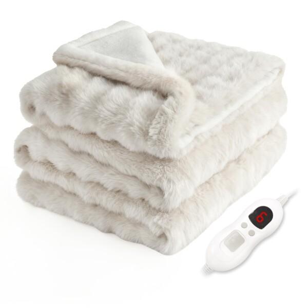 電気毛布 掛け敷き兼用  掛け 敷き 洗える 6段階温度調整可 炭素繊維発熱線 大判 電気ブランケット ダブル 省エネ 自動オフ 速暖 厚手 ダニ退治 PSE認証済商品コード：55080929476型番：FAVDサイズ：190×130cm(...