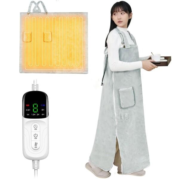 (MunzeYi) 電気毛布 着る 着るこたつ 360°立体発熱 掛け敷き兼用 メンズ レディース 8段階温度調節 6段階切タイマー 丸洗い可能 ダニ退治機能 省エネ 過熱保護 掛け敷き兼用 電気ブランケット 防寒対策 2M電源ケーブル グ...