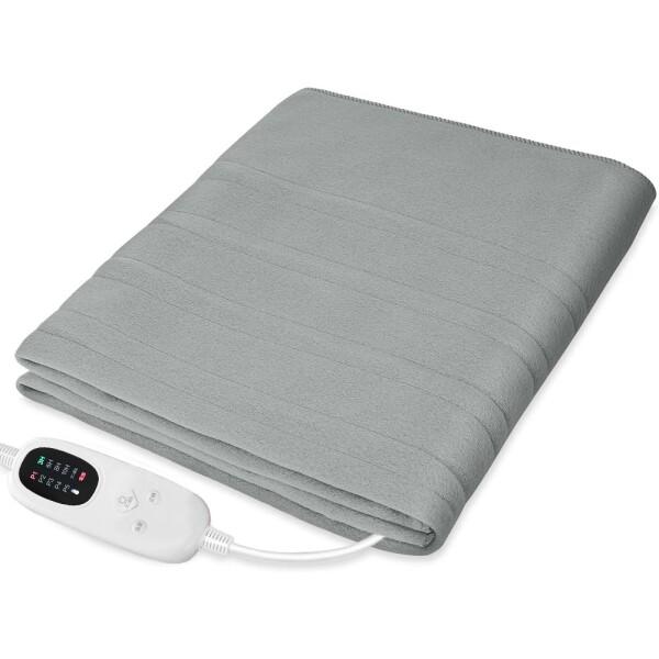 電気毛布 掛敷兼用 140×80cm 電気ブランケット 速暖 ダニ退治 5段階温度調整 4段階切タイマー ふわふわ 暖房器具 省エネ 頭寒足熱 洗える 肩掛け 膝掛け ひざ掛け PSE認証 日本語説明書付き (グレー)商品コード：55080...