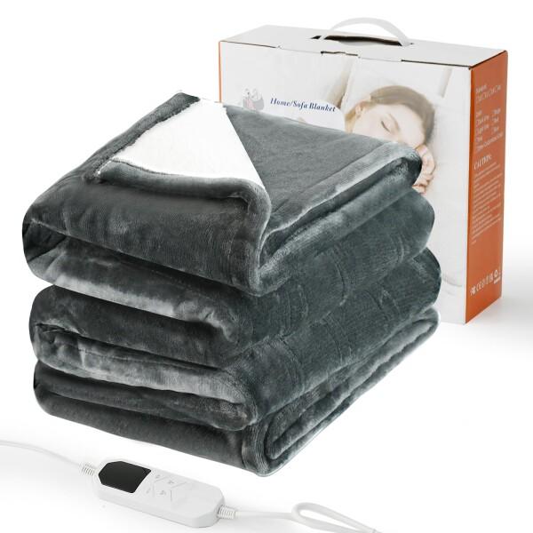chuqisheji25年冬の 電気毛布 掛け敷き兼用 洗える 加厚フランネル PSE認証済み 8段階調節 5分急速発熱 洗濯機対応 毛玉なし 肌触りなめらか 全面均一発熱 大型デジタル画面 タイマー機能 防ダニ 省エネ 冬ギフト 敷き布団...