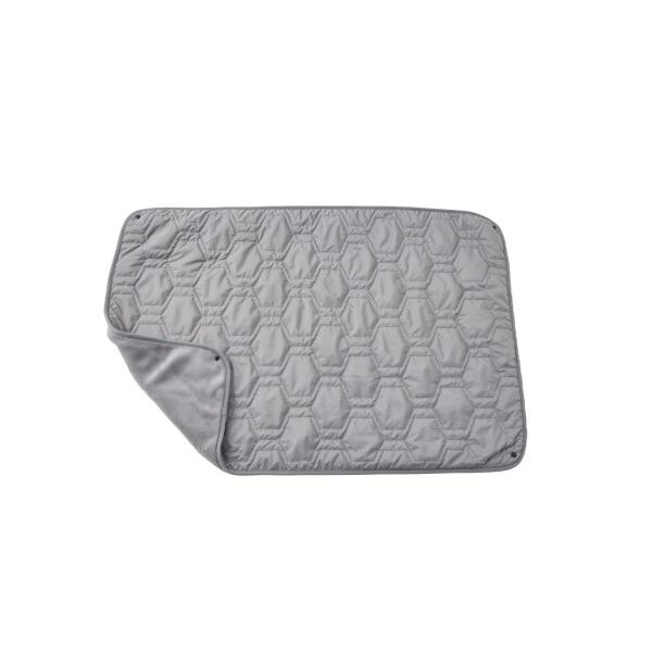 WillerS ブランケット 膝掛け キルティング ひざかけ スポーツ観戦 屋外 アウトドア ボア キルト フリース 冬用 防風 防寒 中綿 ブランケット 2枚合わせ 暖かい 肩掛け ボタン付き Blanket 70*100cm(ライトグレ...