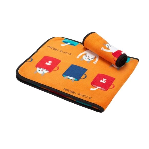 猫 ブランケット 膝掛 ふわふわ 軽量 洗える 持ち運び 便利 お昼寝 ソファ (カップ猫 オレンジ)商品コード：55080930115型番：特になしサイズ：75×100cmカラー：カップ猫　オレンジ素材: ポリエステル100%サイズ: 約...