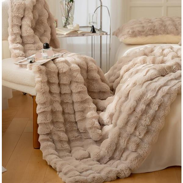 SUKAAGO 毛布 ふわとろ ブランケット 柔らかく肌触 暖かい シングル もこもこ あったか とろとろ 掛け布団 ふわふわ 布団 100x160cm 極温 静電気防止 洗える 吸湿速乾 冬用 厚手 (ベージュ, 200*230cm)商品...