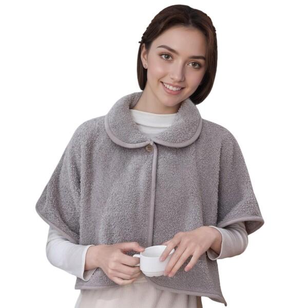 (LYING) 肩 ウォーマー 着る毛布 ポンチョ ボア 肩当て レディース メンズ 女性 就寝 防寒ケープ 冬 ふわふわ あったか ルームウェア 前開き ゆったり ショート丈 保温 冷え対策 オフィス 部屋着 寒さ対策 おしゃれ 女性用 ...