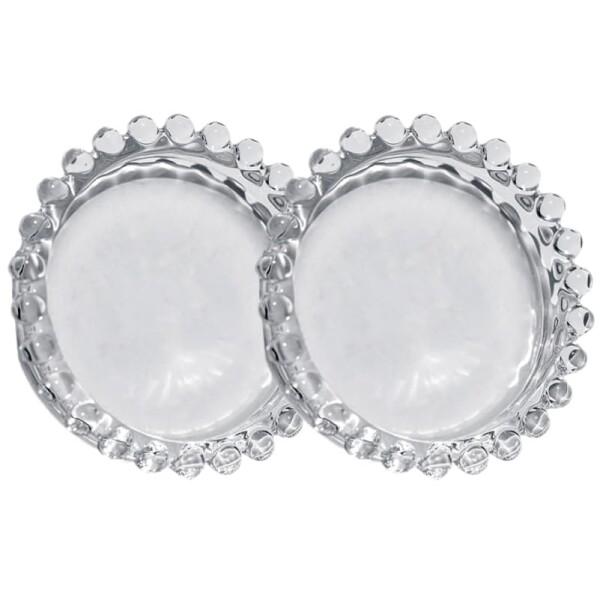 Garneck 2個セット ガラスキャンドルプレート 3.5インチ 透明 キャンドルホルダー トレイ 耐熱 おしゃれ インテリア ディナーパーティーや記念日に最適商品コード：55080932375型番：J058105670サイズ：9X9CM...