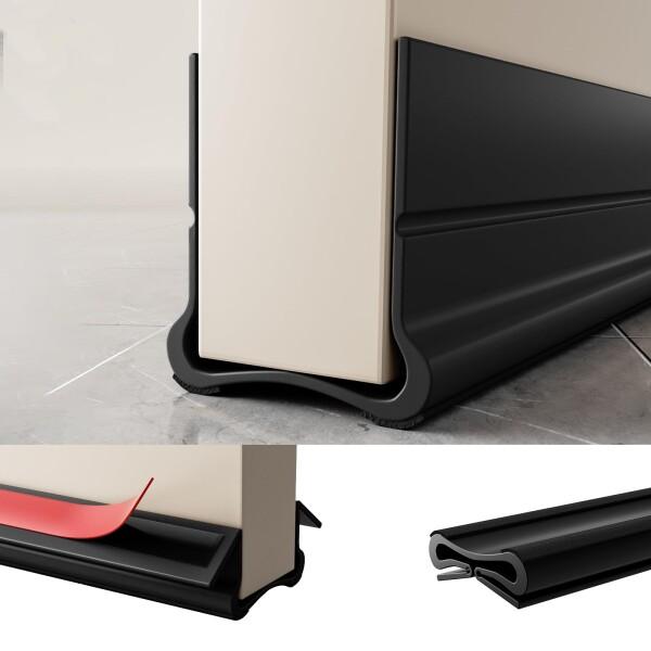 Lamiishop ドア 隙間 防音 ドアすきま風防止ガード 吸音材付き 粘着テープ付き 隙間 すきま風 ガード 防音 防虫防塵 冷気漏れ&amp;暖房効率アップ PVC素材 取り付け簡単 耐久性良い 長さ93cm 長さ自由カットでき ブラ...