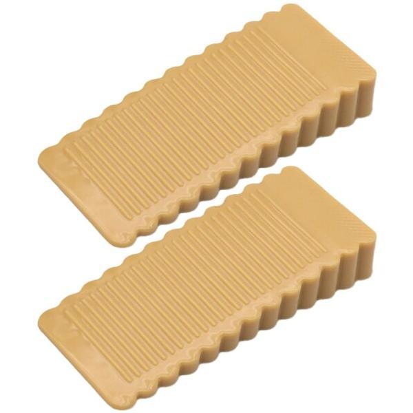 ドアストッパー ドア スライドドアロック ストッパー スライドドア 固定 室内 押し戸対応 引き戸 入り口 ドア止め 差し込むだけ 収納簡単 (93×40×15mmキャメル, 2個)商品コード：55080933092型番：Magiサイズ：2...