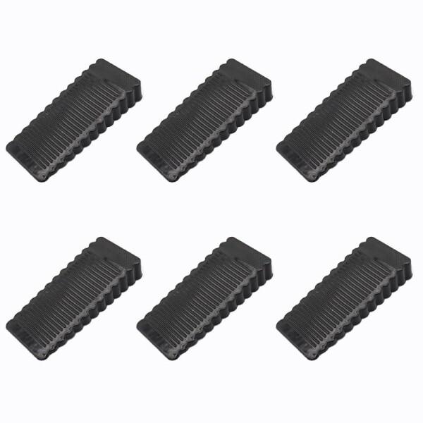 【発売日：2024年04月15日】ドアストッパー 引き戸 ウェッジストッパー 隙間ストッパー ドアロック 引き戸 衝突防止 オフィス 玄関 室内 6個セット (6, 黒)商品コード：55080933131型番：MOJINLEE-052カラー...