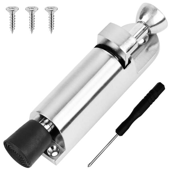 Wopanxye キックダウン玄関ドアストッパー, スプリング式保持具, 踏み込み式, 厚手滑り止めゴムパッド, ハンズフリー操作, 亜鉛合金製 頑丈構造, 防錆処理, 高耐久性, 簡単取り付け ネジ付属, コンパクト設計, 静音効果, 用...