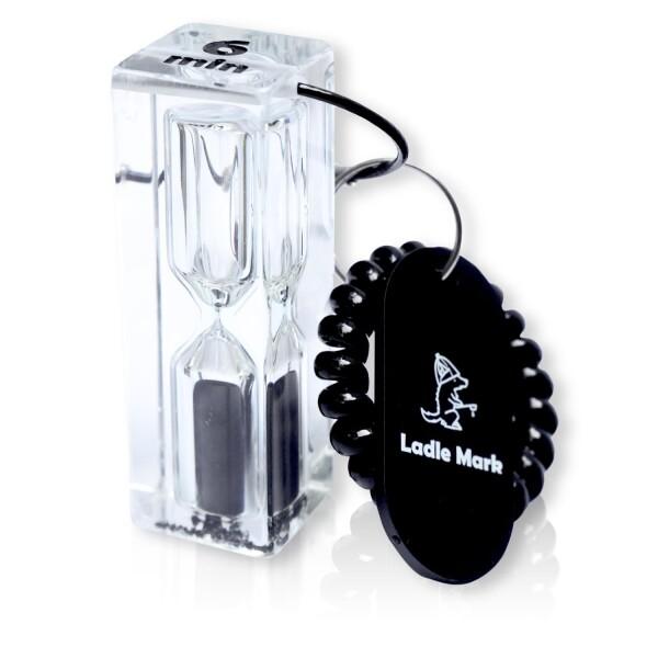 Ladle Mark ハイロ サンドタイマー サウナ ガラス 防水 砂時計 6分計 6min 自分だけの時間 おしゃれ サウナタイム 水風呂 耐熱性 軽量 携帯 割れにくい 12分計 防水タイマー サウナウォッチ hourglass アクリ...