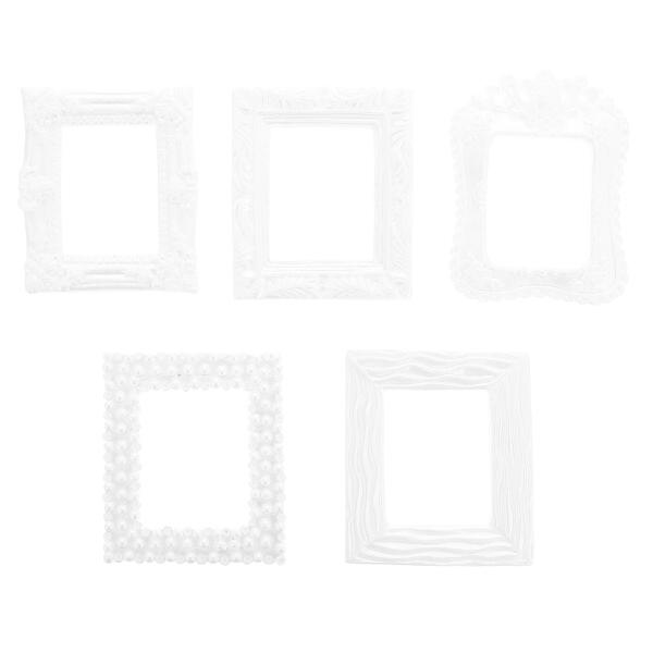 Amosfun ミニフォトフレーム 5個セット ミニチュア 額縁 樹脂製 ヴィンテージ風 小さい 写真立て アンティーク ミニフレーム 撮影小物 ドールハウス 装飾 ディスプレイ インテリア 雑貨 レトロ ハンドメイド 素材 クラフト デコ...