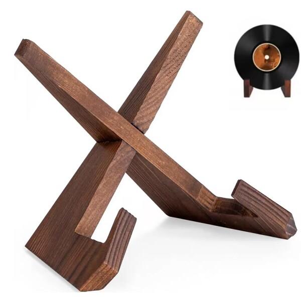 木製皿立て ブックホルダー 木製 ブックスタンド 額立て レコードスタンド 写真立て ディスプレイ モダン シンプル CD レシピ本スタンド 本立て 卓上イーゼル商品コード：55080935990型番：MAOZHOU-65カラー：ブラウン【...