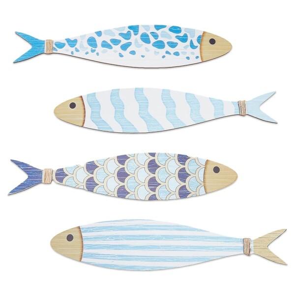 ?魚の壁の装飾 4個セット 木製 壁飾り ビーチ風 魚 壁 装飾 航海 ウォールアート さかな 海洋テーマの部屋飾り バスルーム 寝室 リビングルーム用 頑丈で安全商品コード：55080936001型番：HJEW-WH0071-41-JP5...