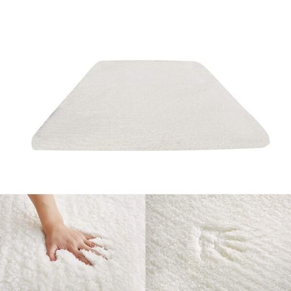 Kikon 洗える ラグマット カーペット オールシーズン シャギーラグ 絨毯 滑り止め付 丸型 冬用 夏用 床暖房対応 (直径40×40cm, ホワイト)商品コード：55080936916型番：KKJJDT0219-40X40サイズ：40...