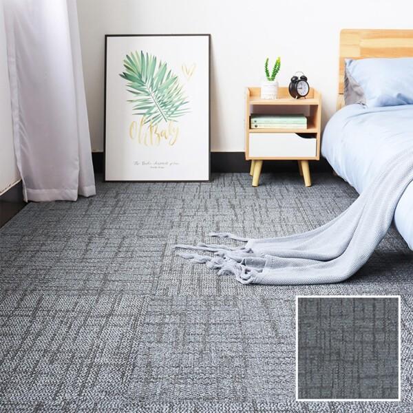 yxcen-home タイルカーペット 50x50cm 厚手5mm 大判 タイルマット 事務所カーペット フロアマット 滑り止め ずれ防止 カット可能 防音 洗える 保温 床暖房対応 原状回復 室内 家庭用 業務用 オフィス 会社 保育園 ...