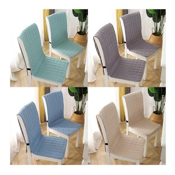 チェアカバー 1枚 椅子カバー 背もたれ 椅子クッション 弾性バンド付き ダイニングチェアカバー 伸縮素材 ふわふわ 無地 低反発 取り付け簡単 取り外し可能 汚れ防止 洗える 仕事 オフィス お店 家庭用 四季通用 (40*135cm,グ...