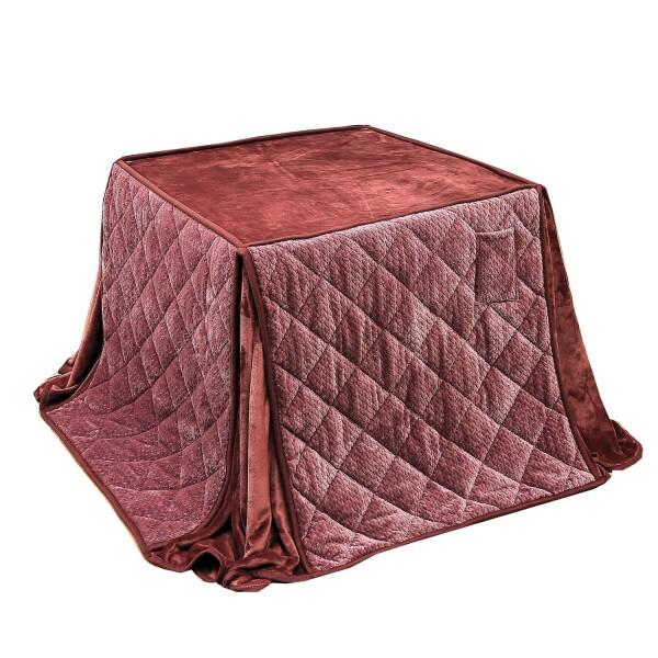 JEMAジェマ ハイタイプ テーブル ダイニング 省スペース こたつ布団 こたつ掛け布団 掛け布団単品 吸湿発熱 ふわふわ感触フランネル生地 約240x240ｃｍ 正方形 洗える ケーブル レッド商品コード：55080938325型番：SK...