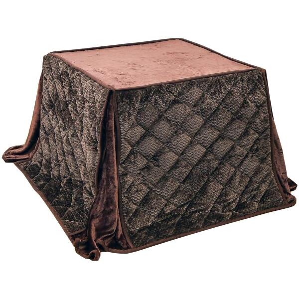 JEMAジェマ ハイタイプ テーブル ダイニング 省スペース こたつ布団 こたつ掛け布団 掛け布団単品 吸湿発熱 ふわふわ感触フランネル生地 約240x265ｃｍ 長方形 洗える ケーブル ブラウン商品コード：55080938327型番：S...