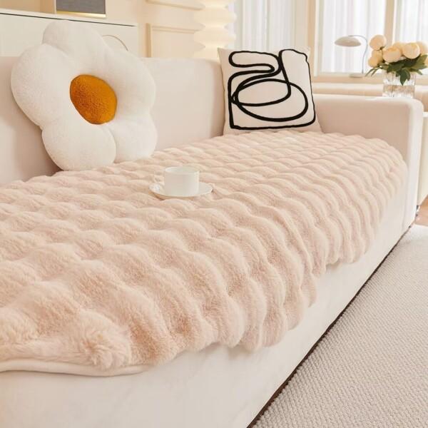 OSONA ソファカバー かけるだけ 長座布団 冬用 暖かい ソファ座面カバー ふわふわ ソファーカバー 1人 2人 3人 4人掛け 肘付き 肘なし ソファーパッド 犬猫対策 吸湿速乾 防ダニ ソファー 保護カバー 洗える 北欧 防塵 汚れ...