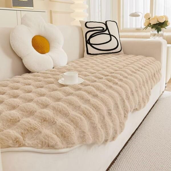 OSONA ソファカバー かけるだけ 長座布団 冬用 暖かい ソファ座面カバー ふわふわ ソファーカバー 1人 2人 3人 4人掛け 肘付き 肘なし ソファーパッド 犬猫対策 吸湿速乾 防ダニ ソファー 保護カバー 洗える 北欧 防塵 汚れ...