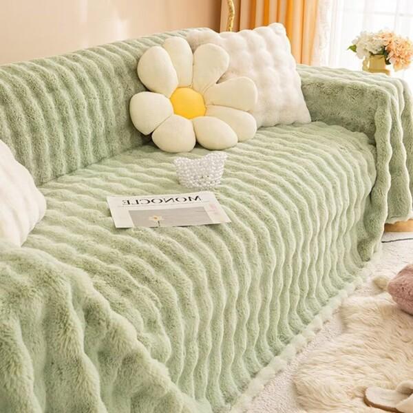 YKFN マルチカバー ソファーカバー 2人掛け 肘付き 冬 あったか 吸湿発熱 蓄熱 北欧風 おしゃれ 犬 猫 傷防止 汚れ防止 長方形 大判 ソファカバー 肘なし ブランケット ほこり キズ 爪とぎ防止 厚手 無地 ベッドカバー 保護カ...