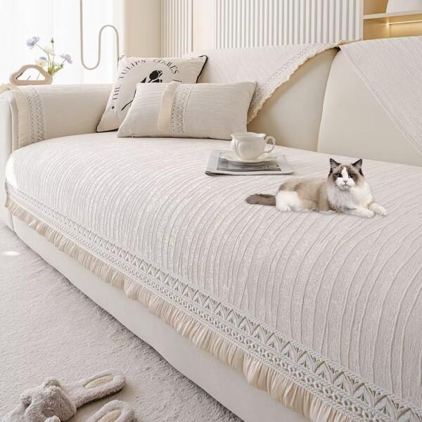 YKFN ソファーカバー 3人掛け 肘付き かけるだけ マルチカバー ソファー ソファパッド 掛けるだけ ペット用 替えソファカバー ソファーマット 滑り止め 座面カバー 肘なし 防塵 汚れ防止 傷防止 爪とぎ防止 シェニール 北欧 シンプ...