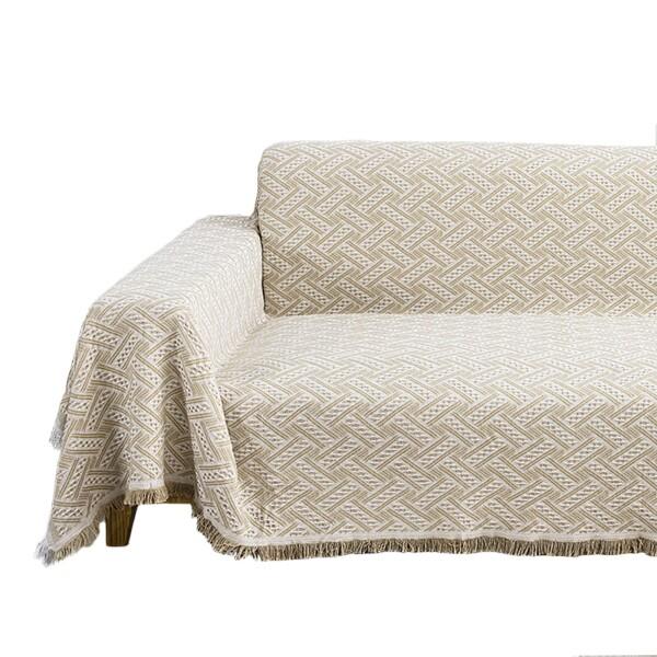 ソファーカバー 北欧風 マルチカバー ソファー 多機能 ソファ カバー フリンジ付き 長方形 ソファー 保護カバー 防塵 キズ防止 汚れ防止 四季通用 130*180cm(カーキ色, 1-2人掛け)商品コード：55080939037型番：S...